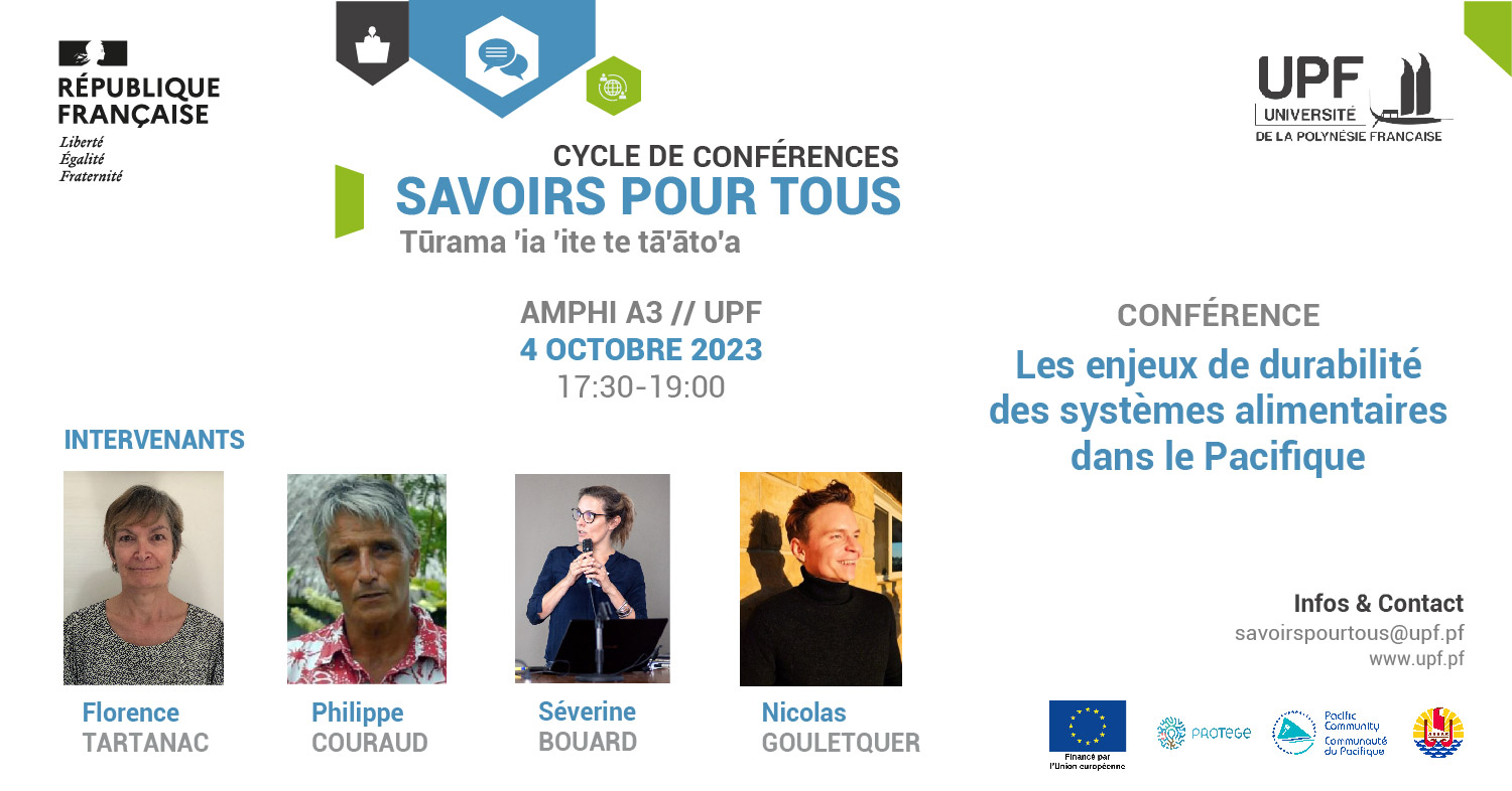 Conférence "Savoirs pour tous" : "Les enjeux de durabilité des système alimentaires dans le ...